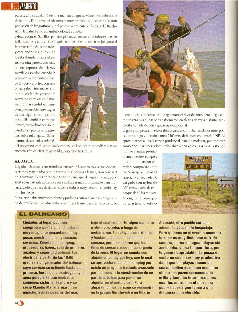 Balneario La Chiquita | Pesca